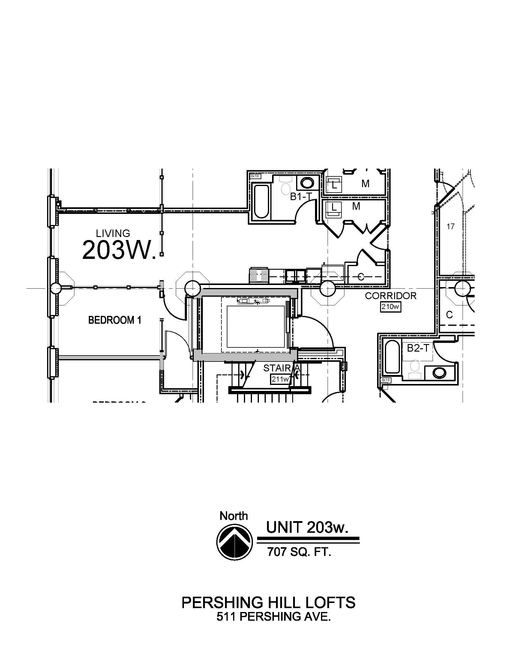 One-Bedroom Floor Plans – Pershing Hill Lofts