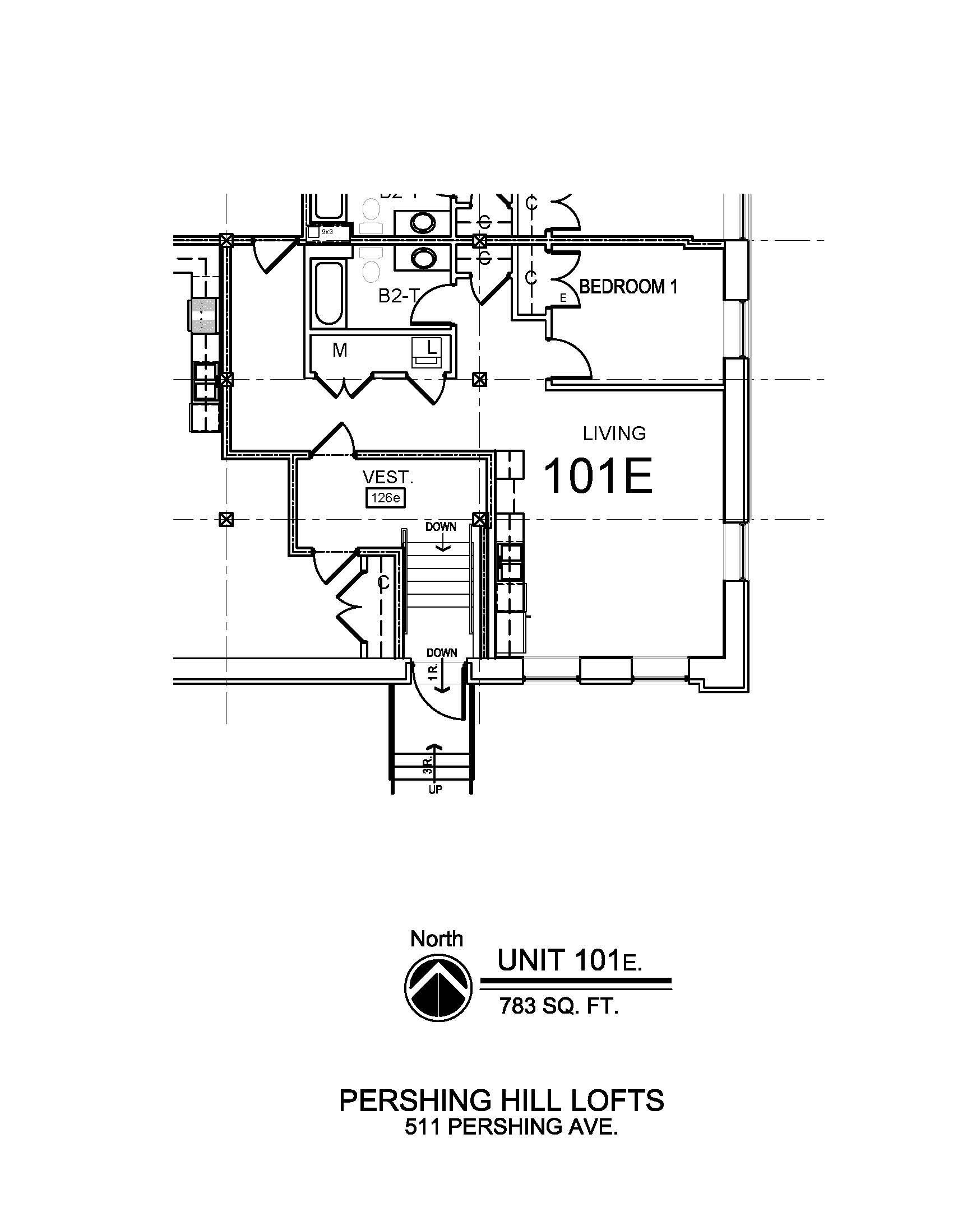 One-Bedroom Floor Plans – Pershing Hill Lofts